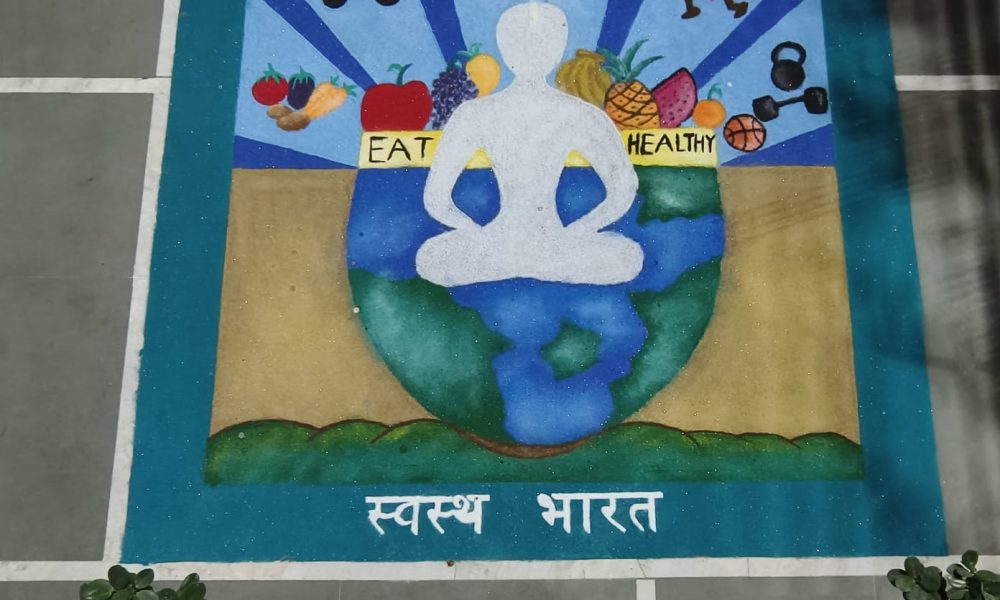 Nasha Mukt Bharat Abhiyan Rangoli_2023 – Brahma Kumaris Rajkot